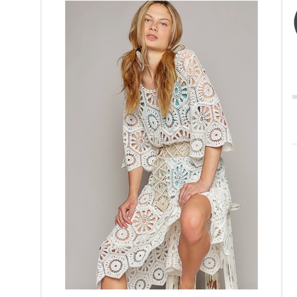 POL | Dresses | Pol White Crochet Maxi Dress | Poshmark